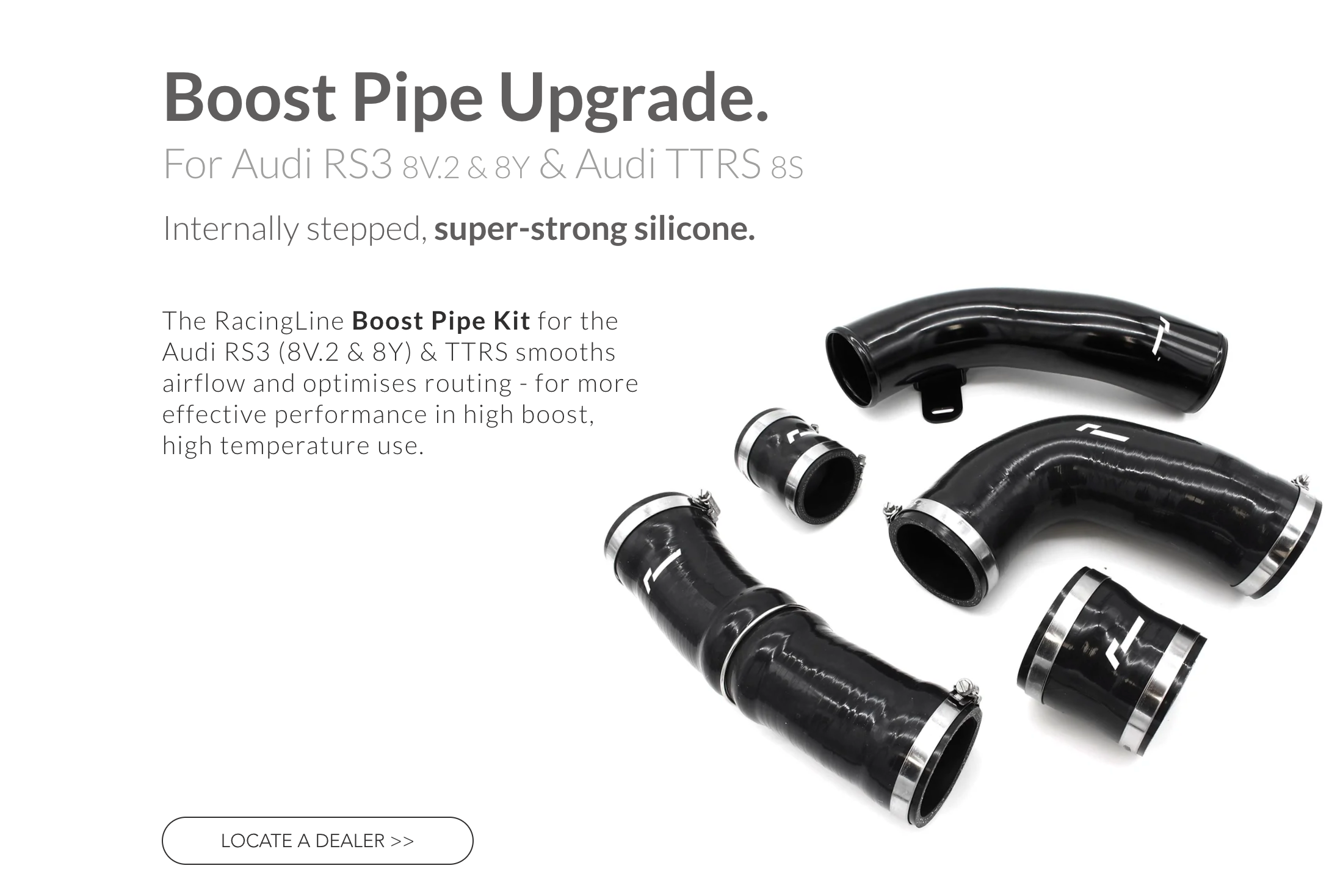 AUDI RS3 8Y / RS3 8V2 / TTRS MK3 RACINGLINE BOOST PIPES UPGRADE ...